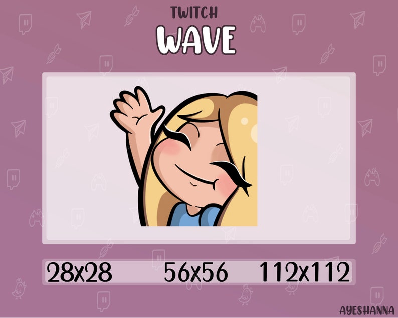 Twitch Emote WAVE - Etsy