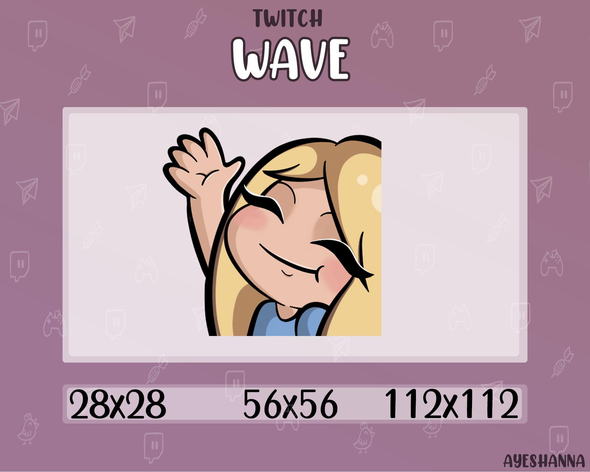 Twitch Emote WAVE - Etsy