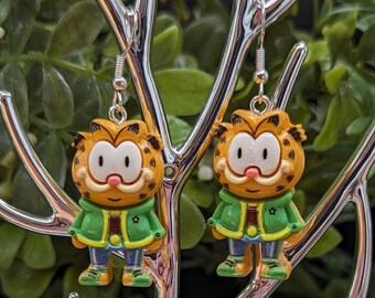 Garfield Earrings - Etsy