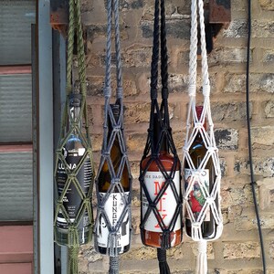 Macrame Wine Tote | Water Bottle Bag | Beer Champagne Seltzer Liquor ...