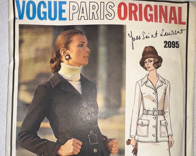 Vintage 60's Sewing Pattern - Vogue 2095A Paris Original Yves Saint ...