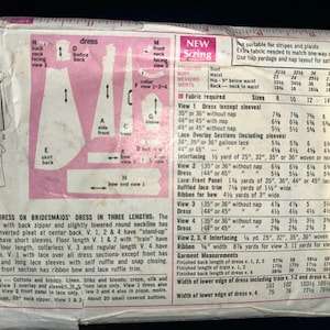 Vintage Sewing Pattern Simplicity 8091 Misses' Wedding / Bridesmaid's ...