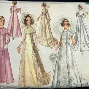 Vintage Sewing Pattern Simplicity 8091 Misses' Wedding / Bridesmaid's Dress in Three Lengths ...