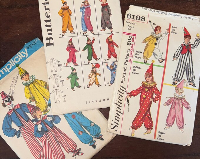 Vintage Sewing Pattern Butterick 3169 Mccall's 7320 Simplicity 6198 ...