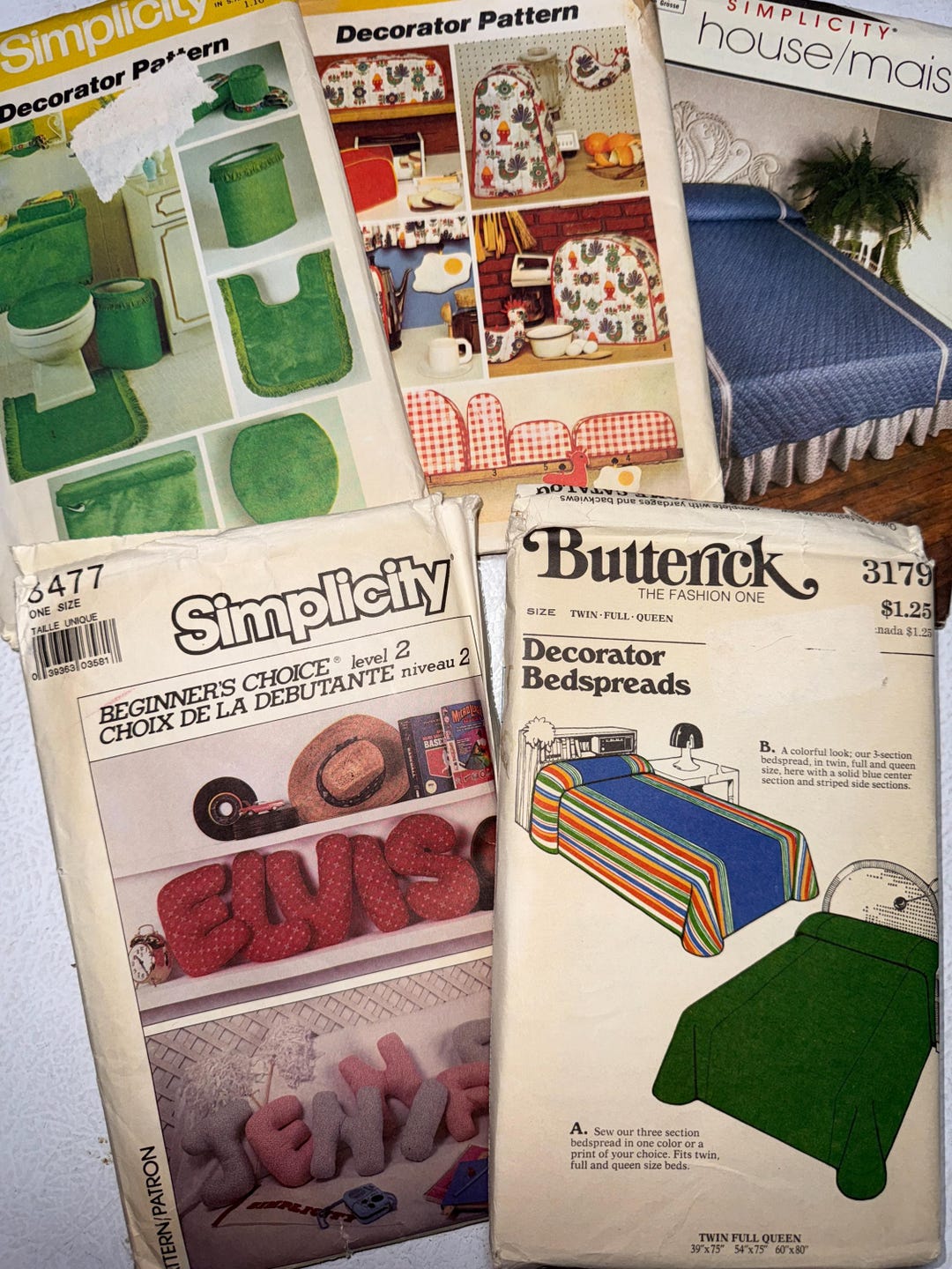 Vintage 70's Sewing Pattern - Home Decor Bedspread Bathroom Kitchen ...
