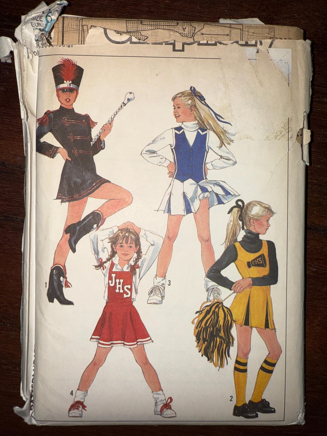Vintage Sewing Pattern Simplicity 8140 8779 Mccall's 6070 Cheerleader ...