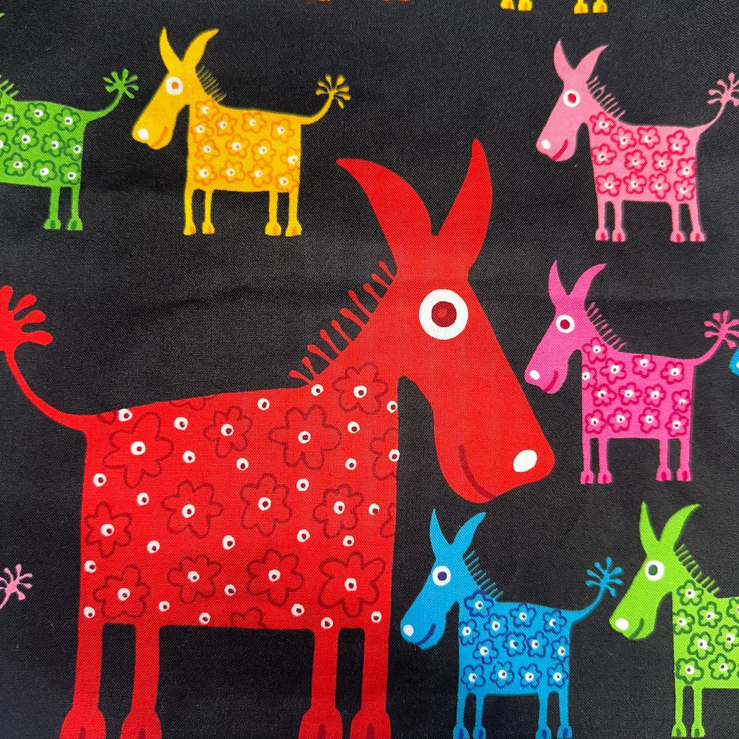 Señor Burrito by Alexander Henry 100% Cotton Woven Print Fabric Donkey ...