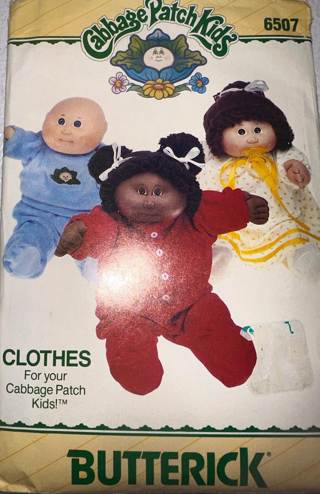 Vintage Sewing Pattern Butterick 6507 Clothes for Your Cabbage Patch ...