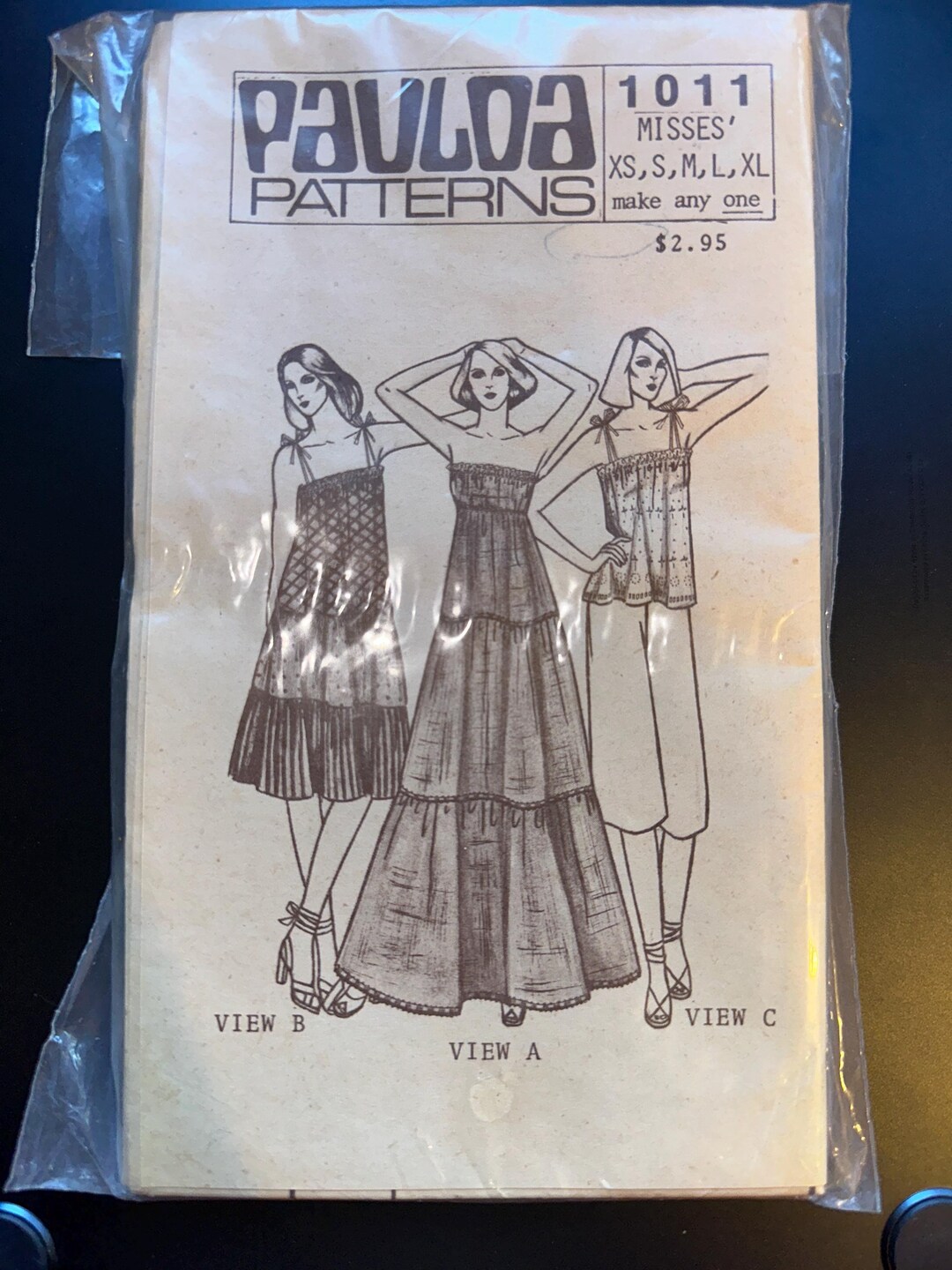 Vintage 70's Sewing Pattern Pauloa 1011 Misses Polynesian Dress Size XS ...
