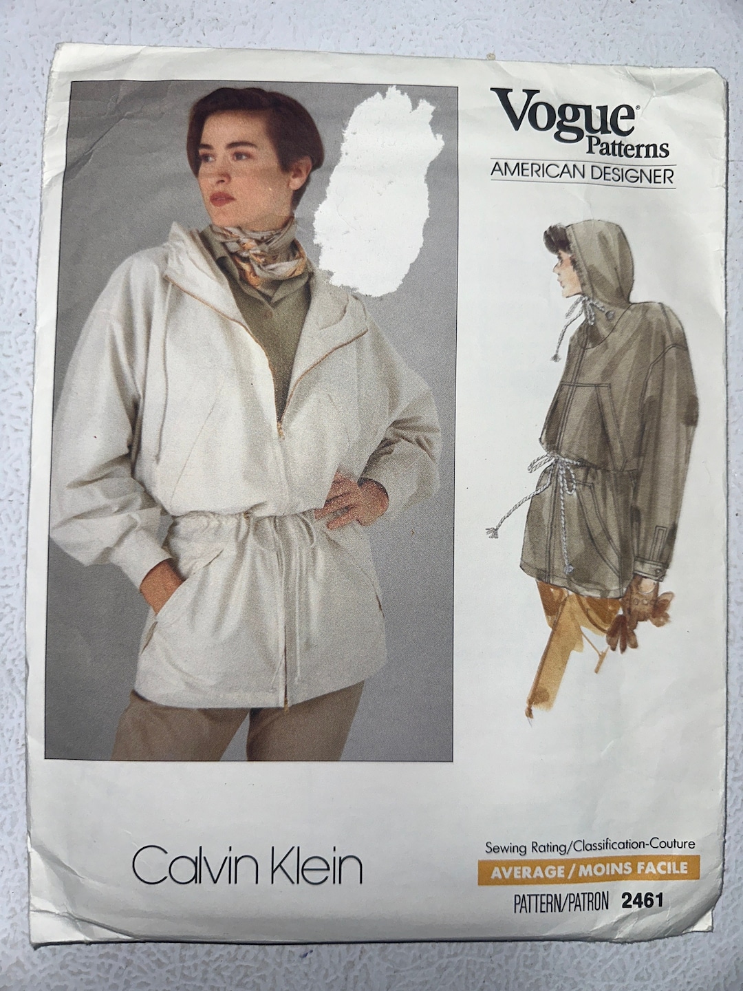 Vintage Nineties American Designer Sewing Pattern Vogue 2461 Calvin ...