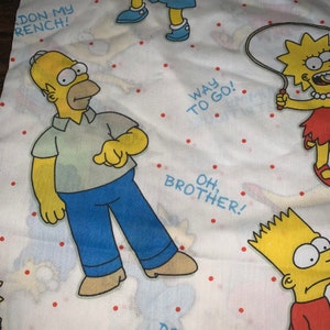 Vintage Bart Homer Lisa Simpson Simpsons Partial Bed Sheet - Etsy Australia