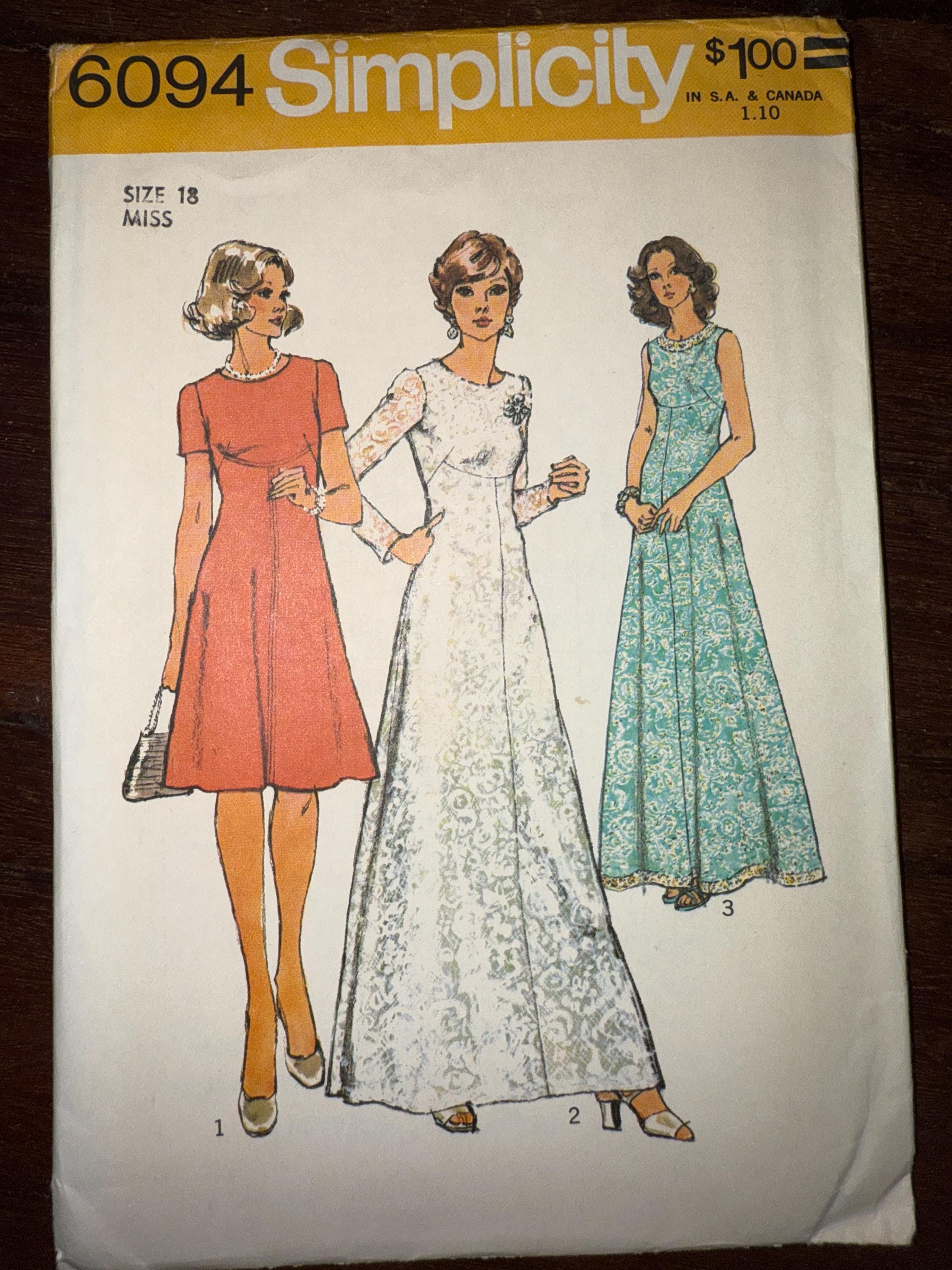 Vintage 60's & 70's Sewing Pattern Simplicity 6094 7084 6671 8091 ...