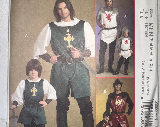 Sewing Pattern Mccall's 5500 Costume Cosplay Knight Prince Samurai ...