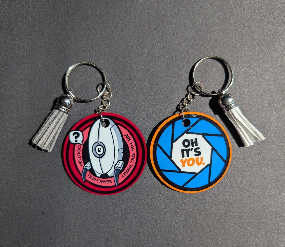 Portal Keyring | Portal 2 Glados Turret Gifts | Cute Keyring | Gamer ...