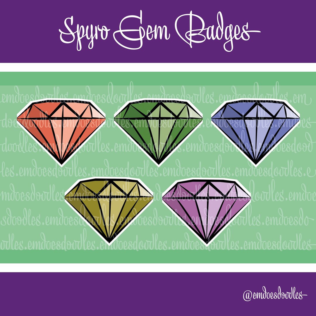 Spyro Gem Twitch Sub/bit Badges instant Download - Etsy