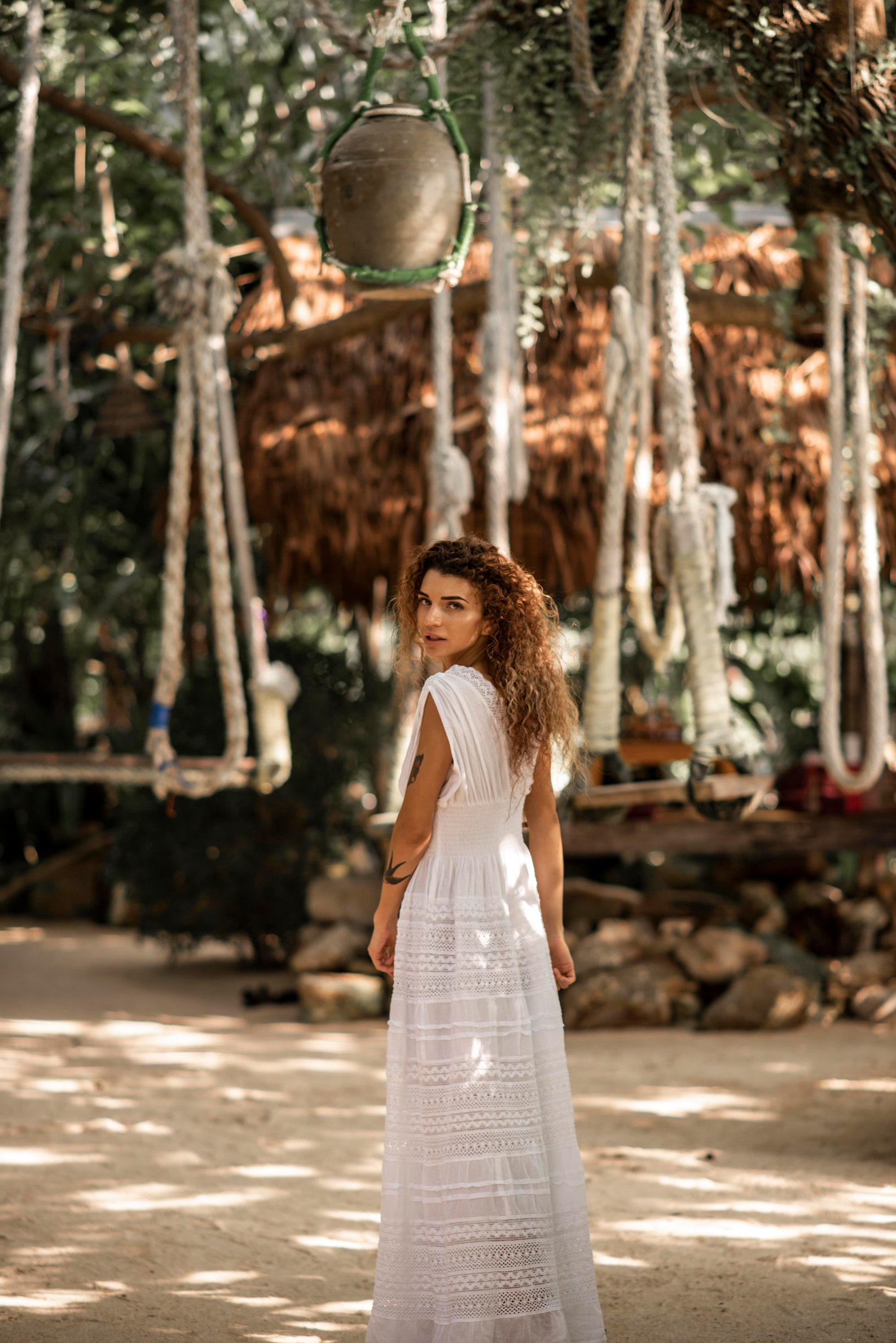 Natural Cotton Lace Boho Beach Vacation Resort Wear | Etsy