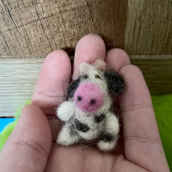 Needle Felted Cow - Etsy