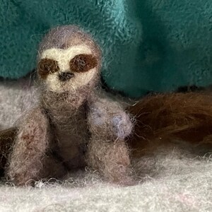 Tiny Stuffed Sloth | Micro Felting | Easter Basket Filler | Felted ...