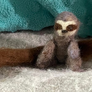 Tiny Stuffed Sloth | Micro Felting | Easter Basket Filler | Felted ...
