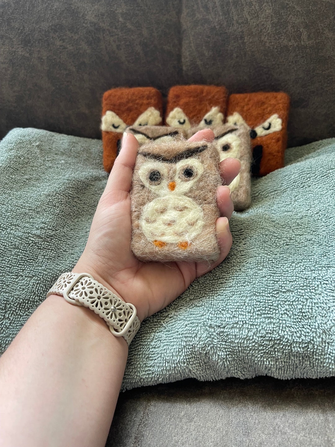 Hand Felted Owl Soap Exfoliating Goat Milk Bar Soap Useful Shea Butter ...