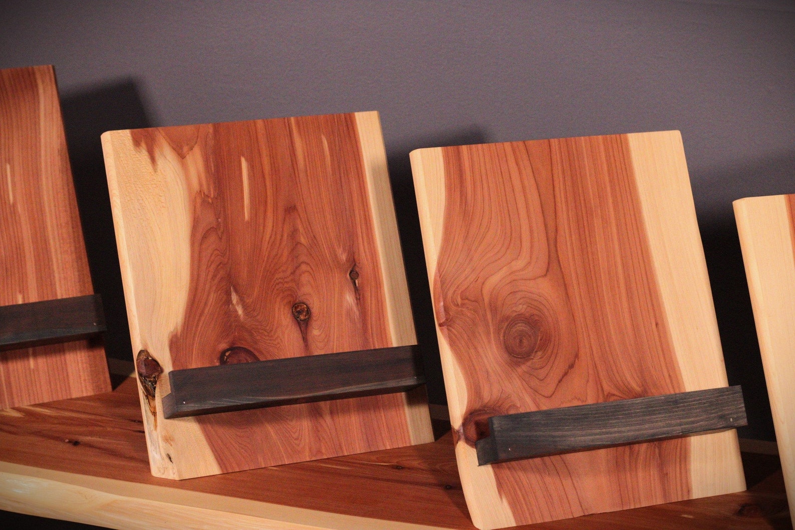 Handcrafted Cedar Cookbook Display I Kitchen Cookbook Stand I Chef Gift ...