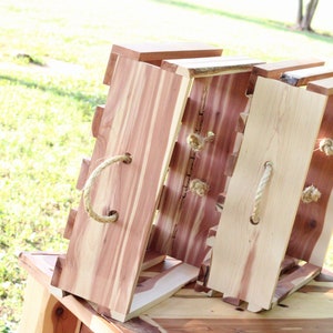 Large Cedar Crate I Cedar Crate Storage Box Organizer I Farmhouse Style ...
