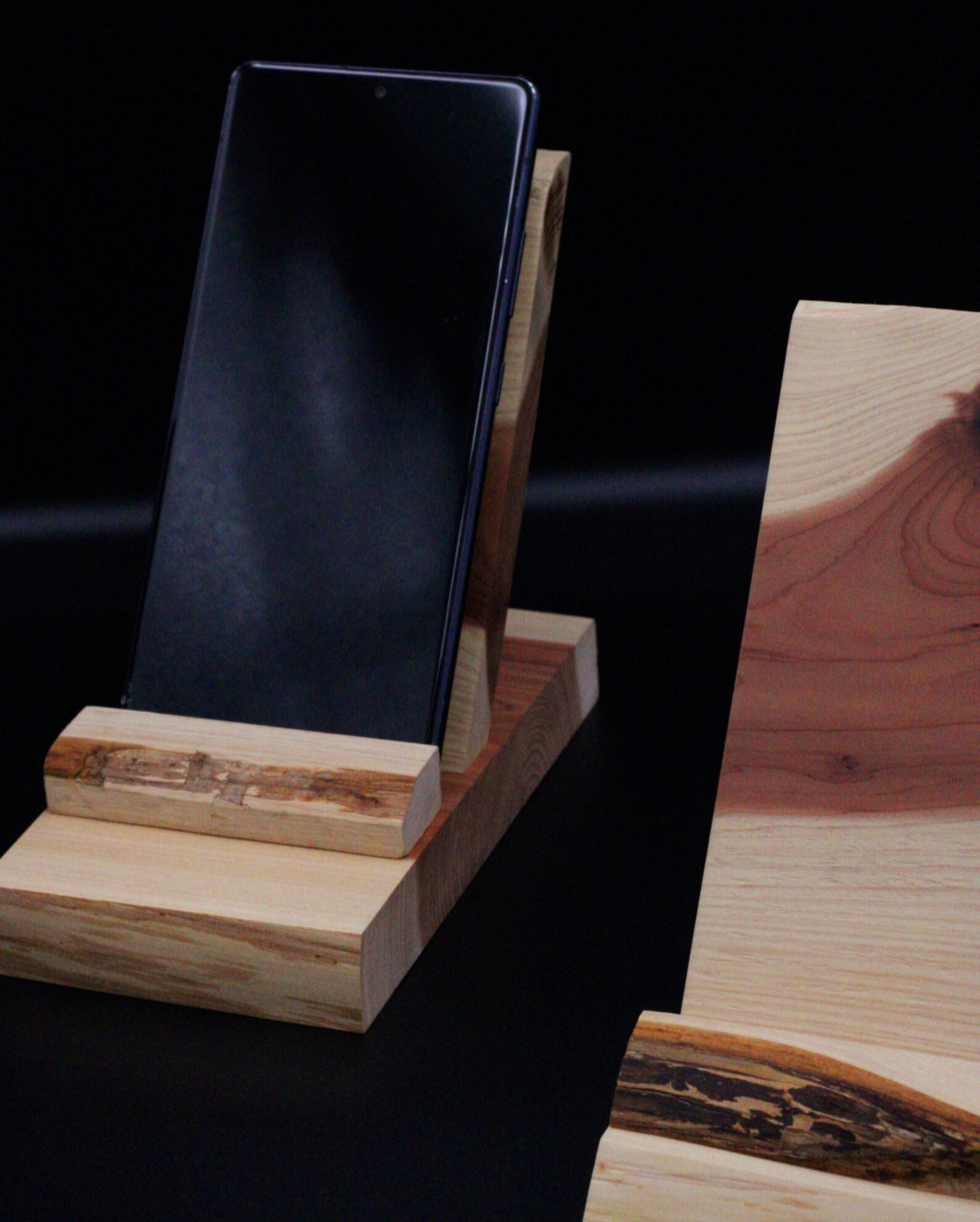 Rustic Cedar Phone Stand I Handmade Cell Phone Holder I Desk Accessory ...