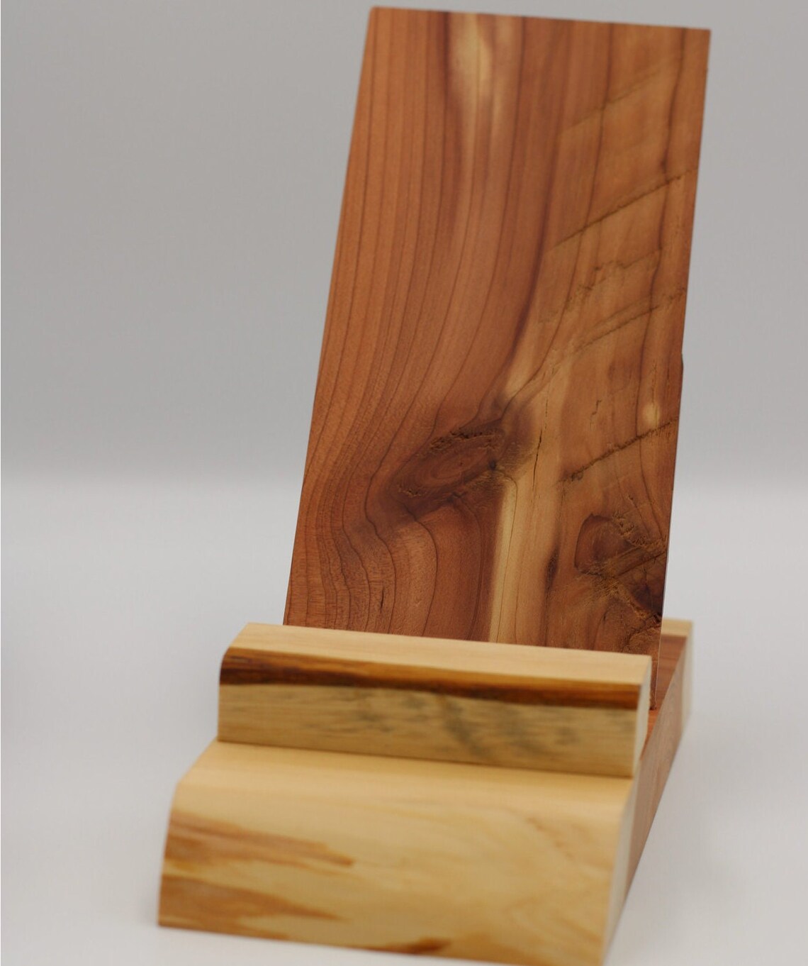 Rustic Cedar Phone Stand I Handmade Cell Phone Holder I Desk Accessory ...