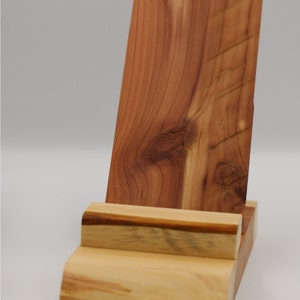 Rustic Cedar Phone Stand I Handmade Cell Phone Holder I Desk Accessory ...