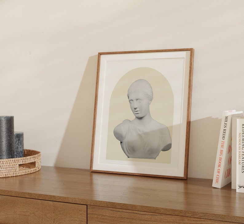 Goddess Reverie: Printable Greek Statue Head Art Dark Academia Decor ...
