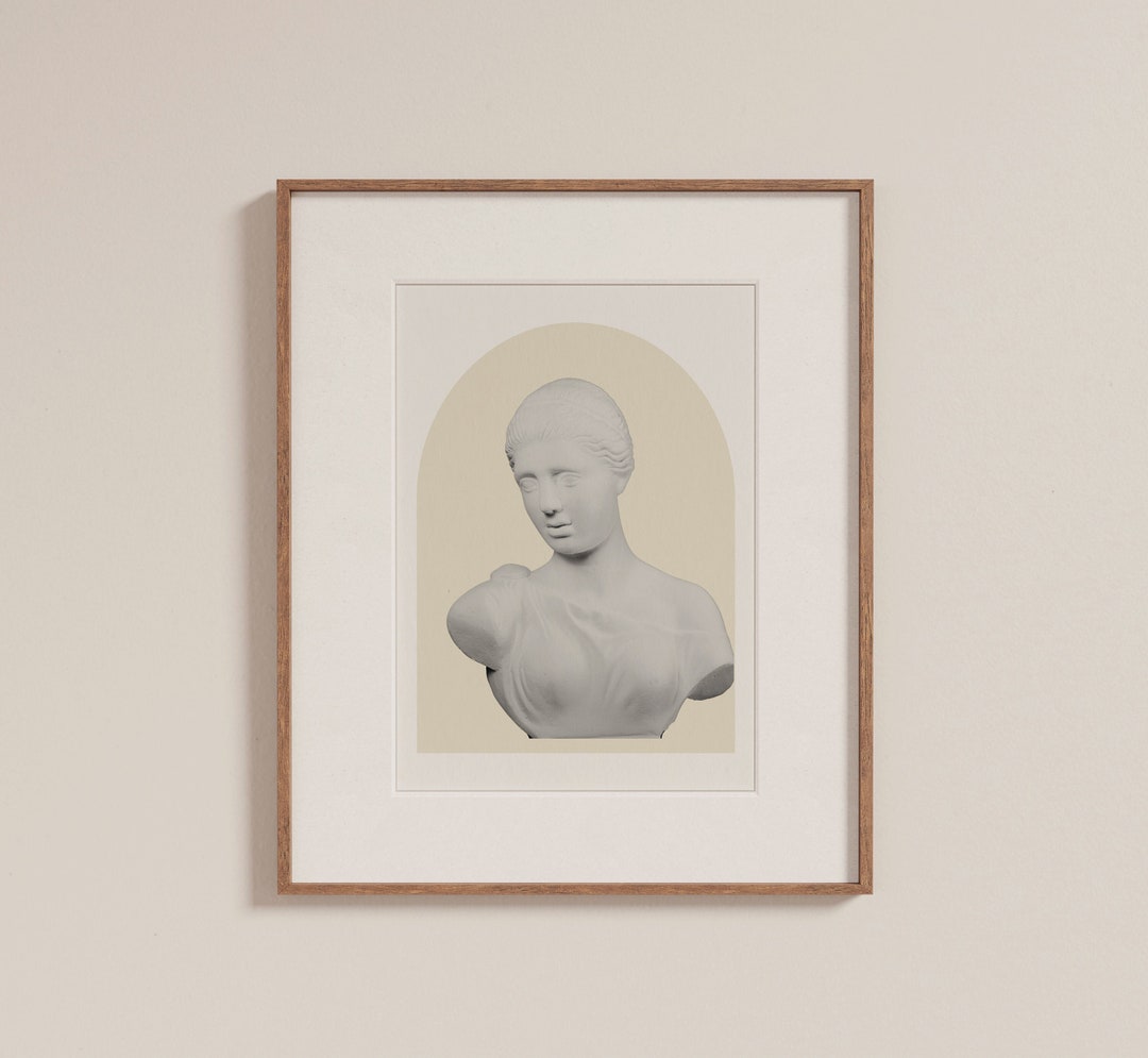 Goddess Reverie: Printable Greek Statue Head Art Dark Academia Decor ...
