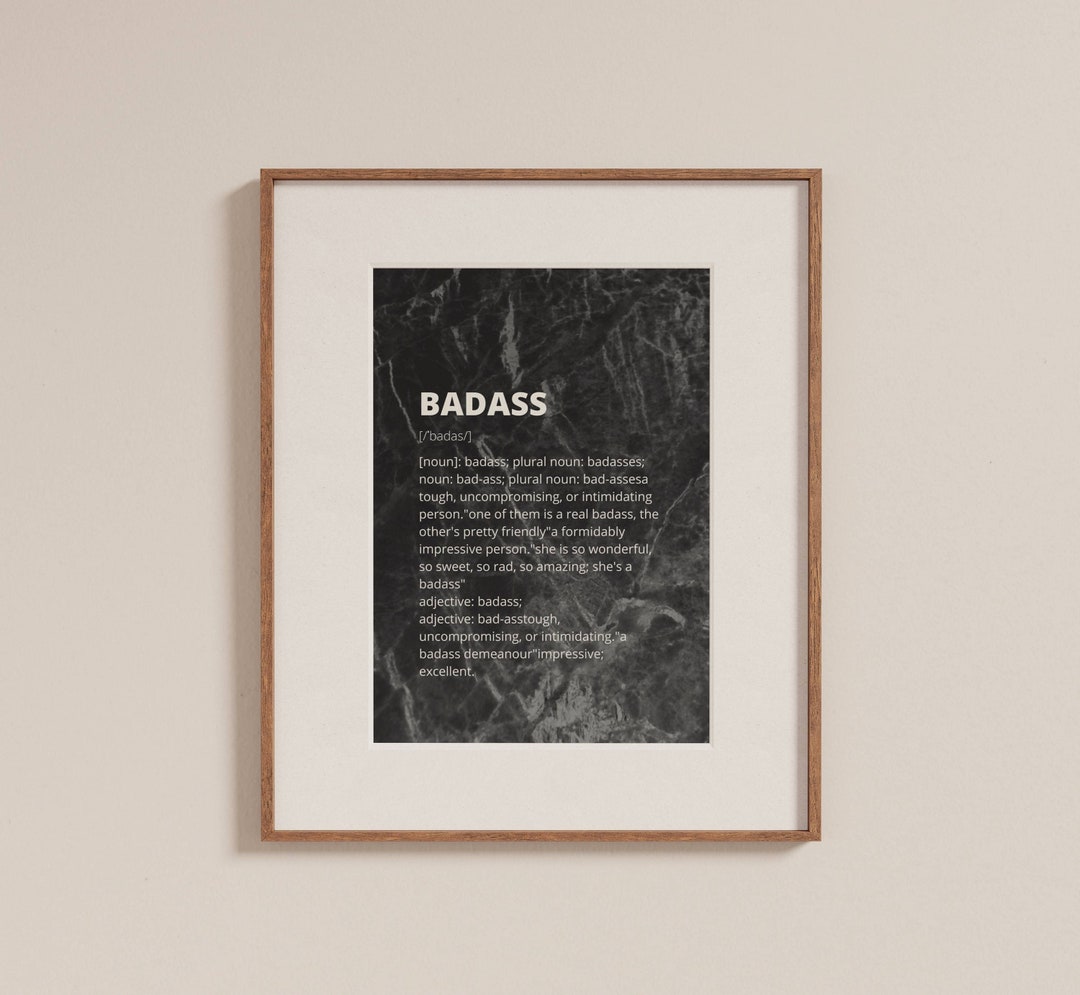 Badass Definition Print for Home Decor Gift Ideal Feminist - Etsy