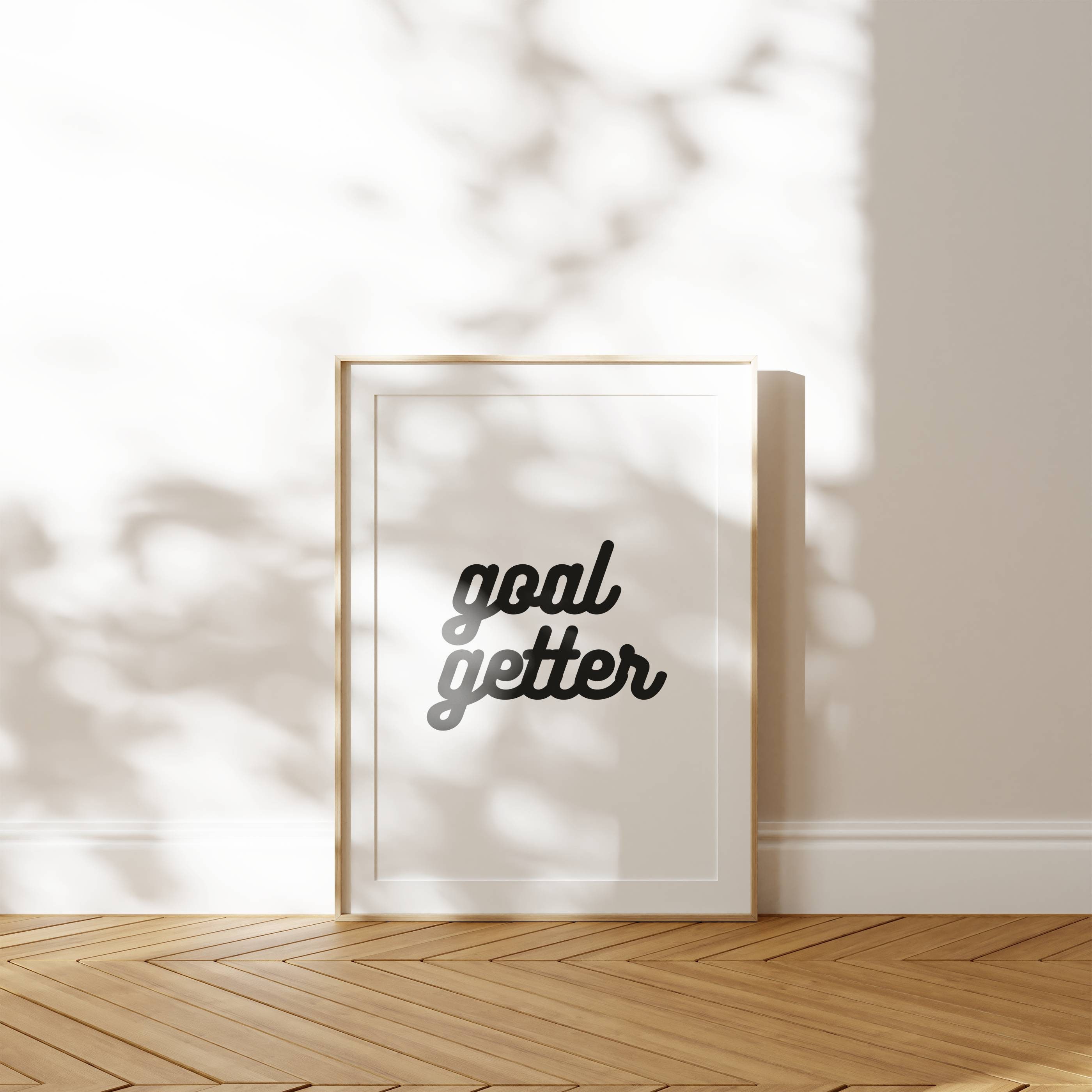Cursive Goal Getter on Printable Poster for Instant Download ...