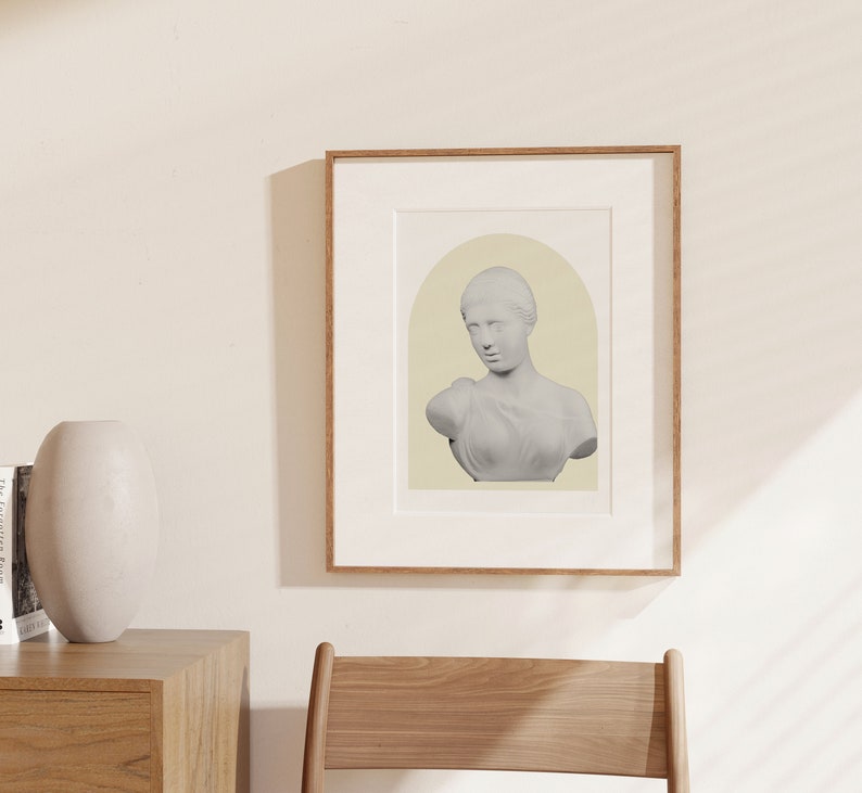 Goddess Reverie: Printable Greek Statue Head Art Dark Academia Decor ...