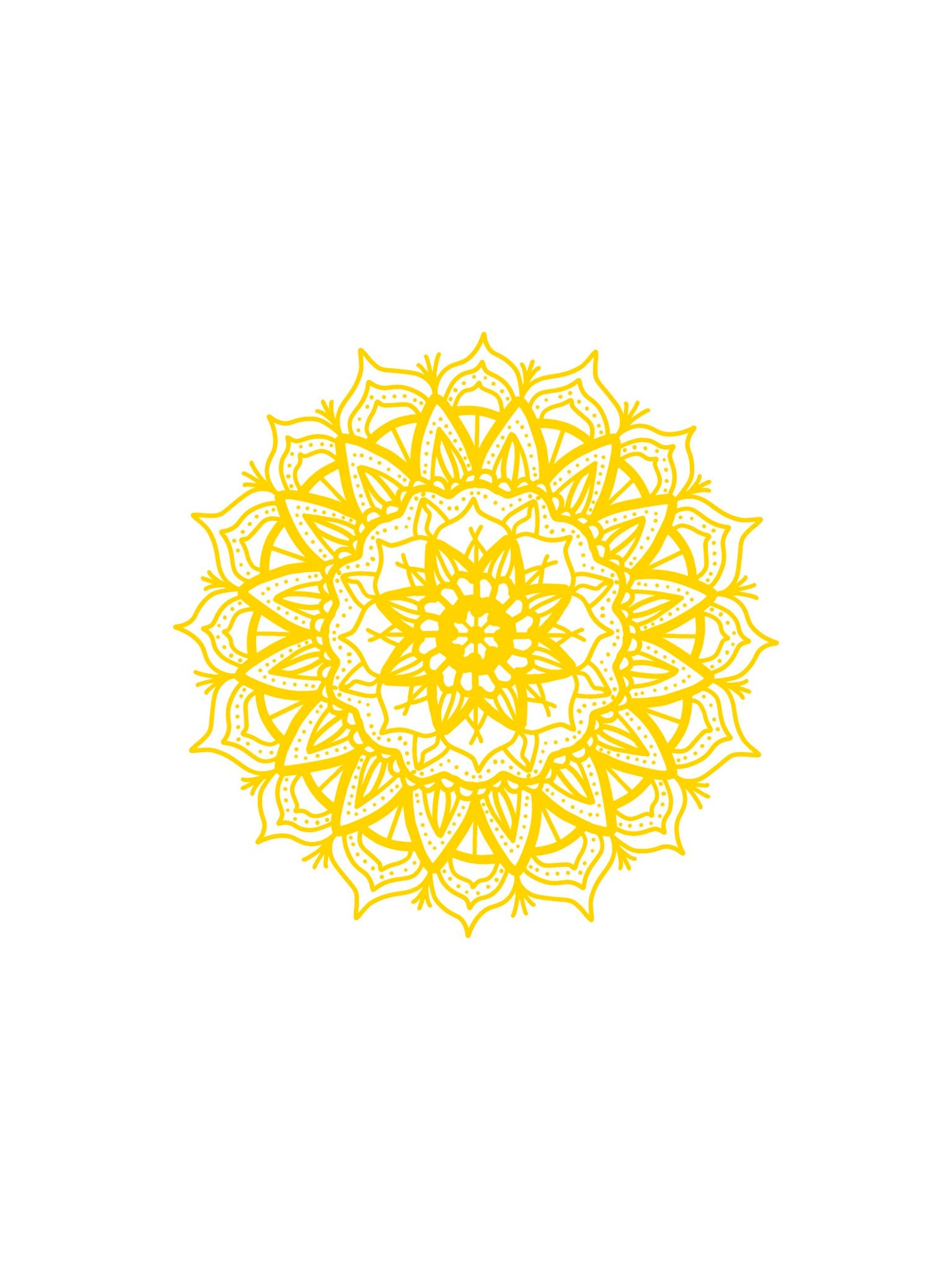 Yellow Mandala Flower - Etsy