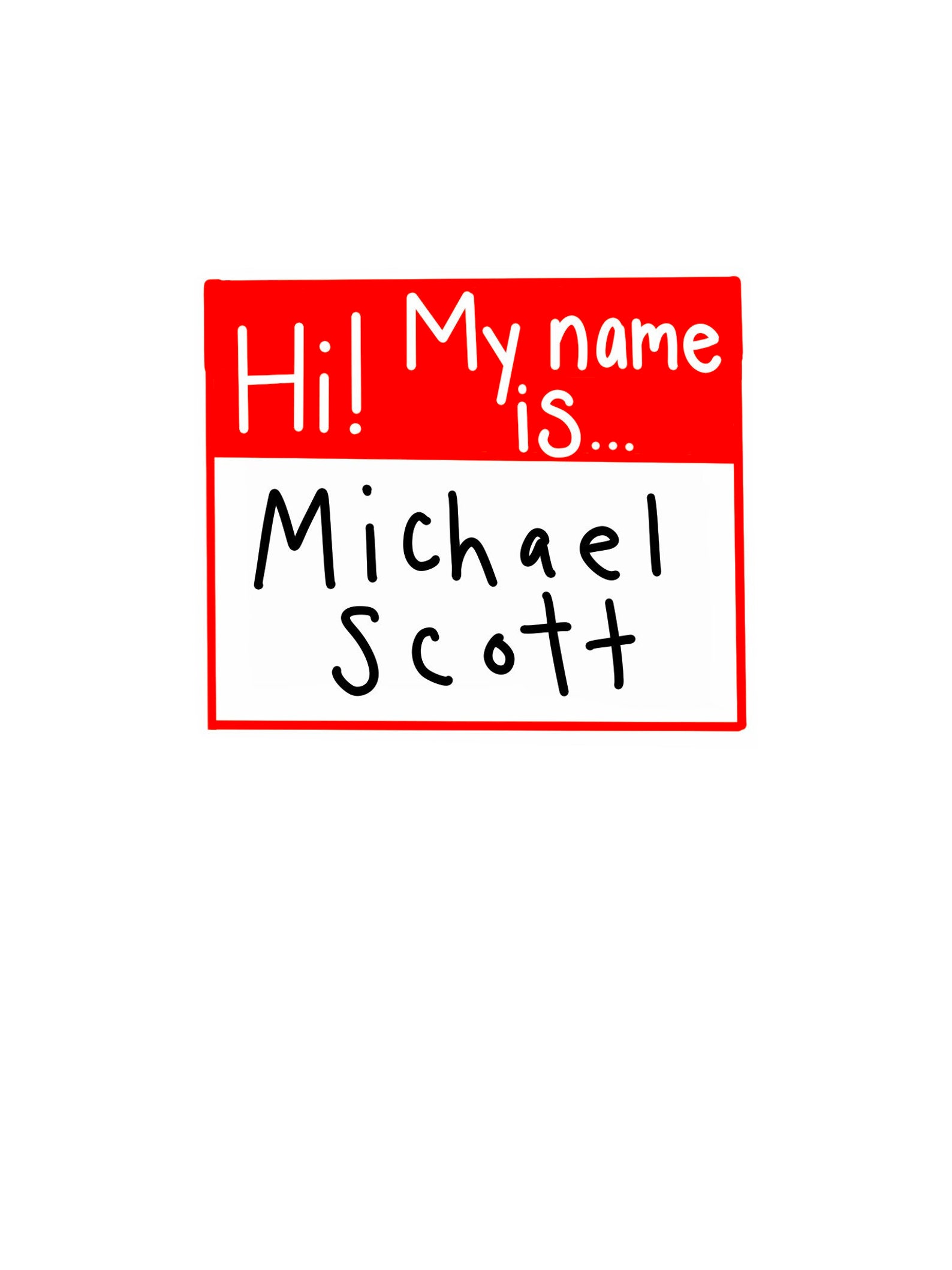 Hi My Name is Michael Scott Tag - Etsy