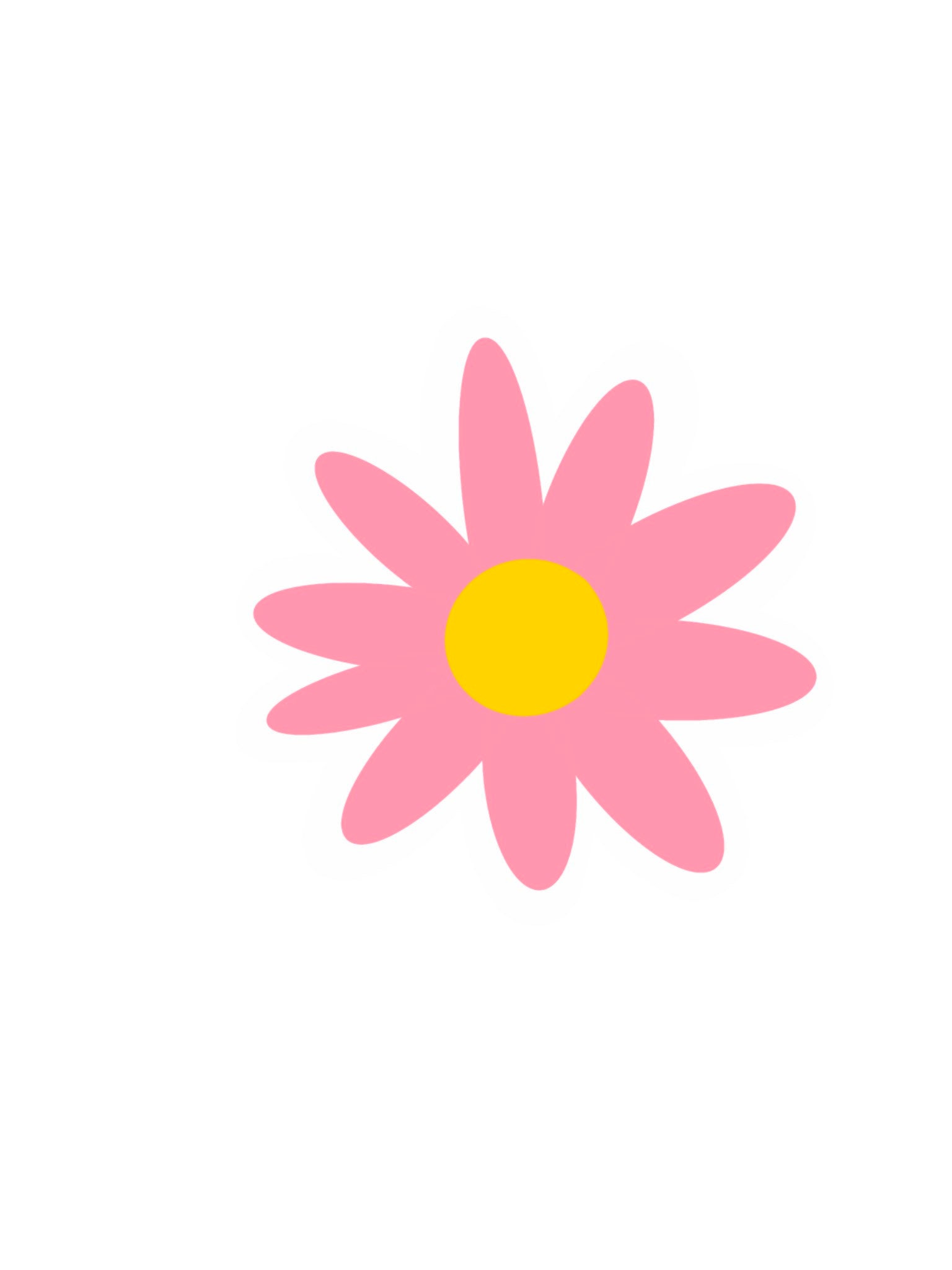 Pink Flower Sticker - Etsy
