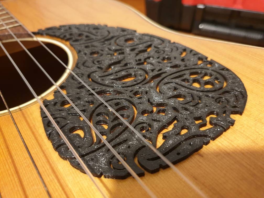 Paisley Pattern Acoustic Guitar Pickguard / Scratchplate - 3D Printed ...