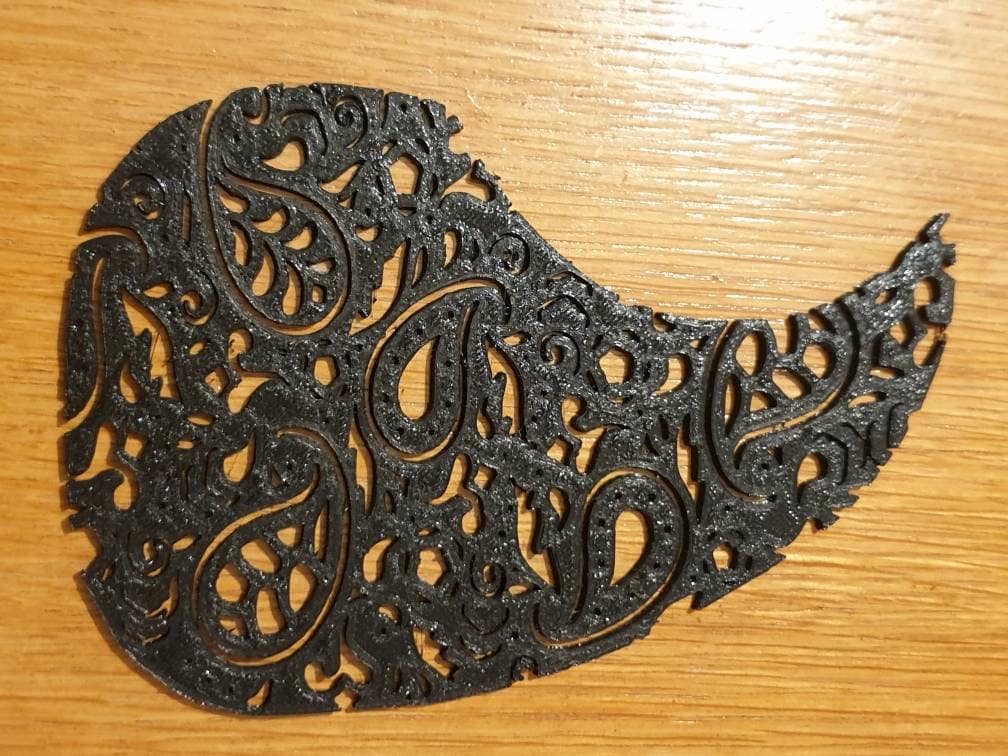 Paisley Pattern Acoustic Guitar Pickguard / Scratchplate - 3D Printed ...