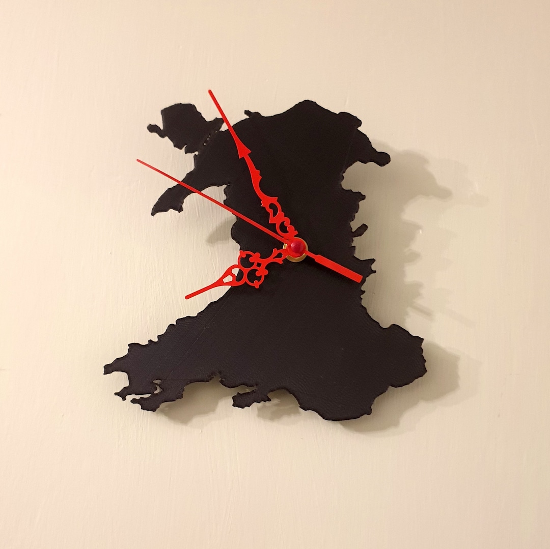 3D Printed Wales Wall Clock - Etsy