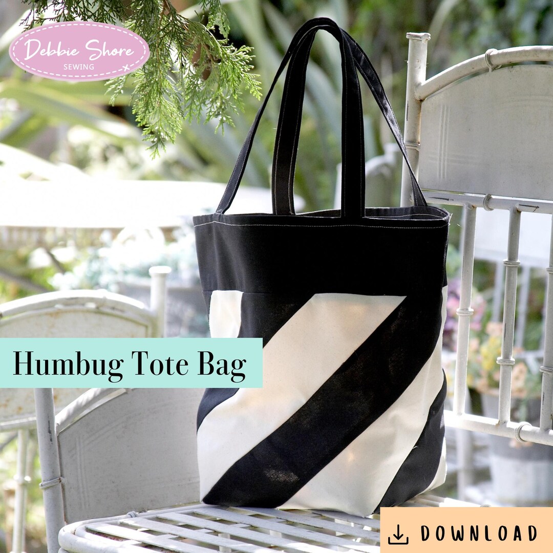 Debbie Shore Humbug Tote Bag - Sewing Project Download - Etsy