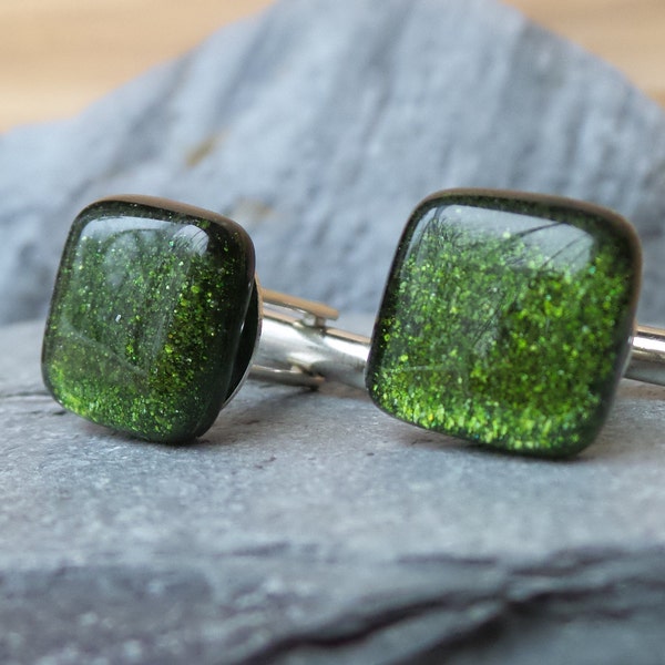 Green Cufflinks - Etsy