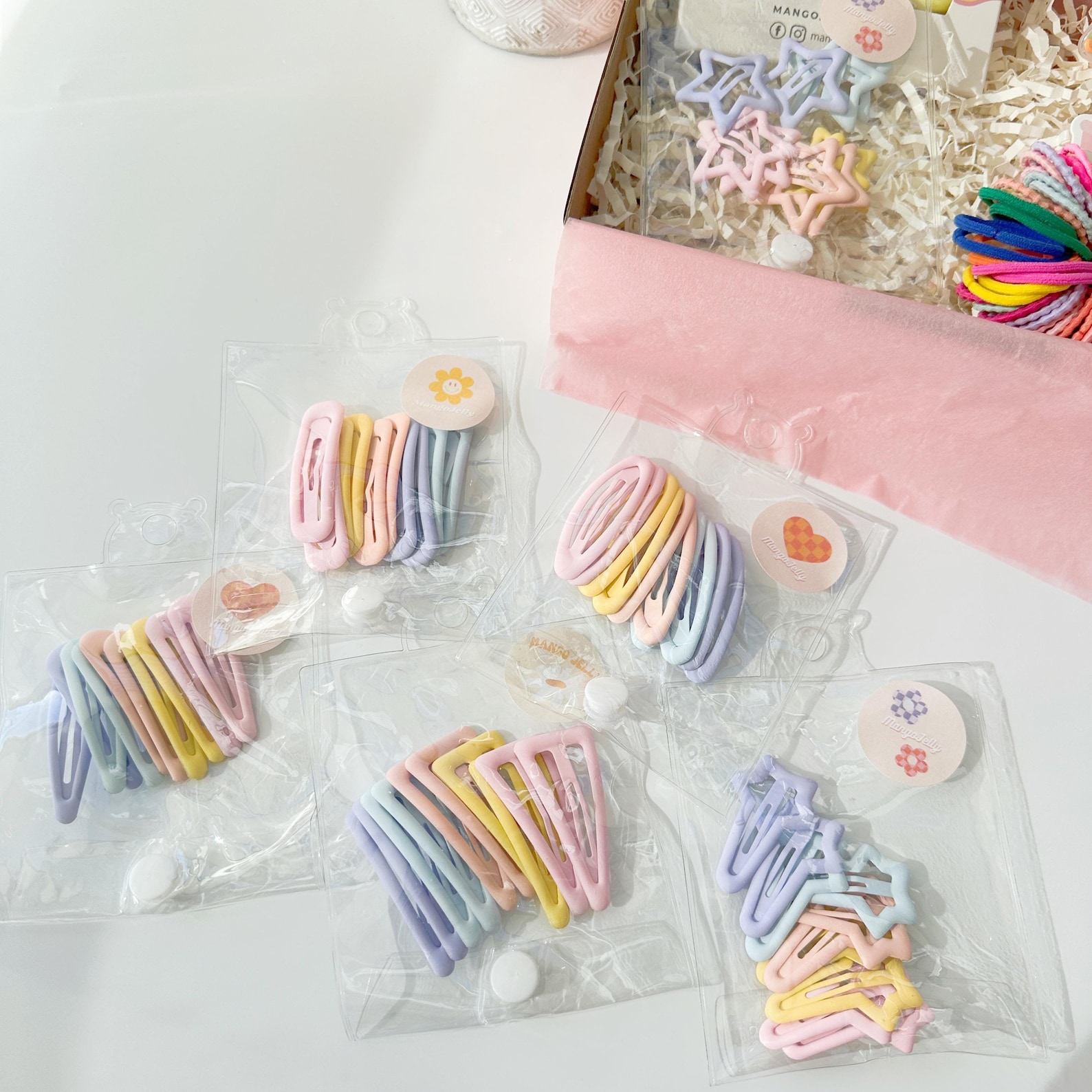 The Pastel Snap Hair Clips | 10 Pieces Pack - Etsy