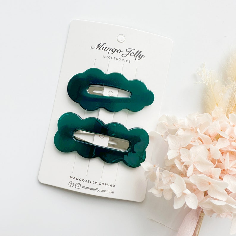 Cloud Hair Clips: Acrylic Snap Barrettes - Autumn Style (2 Pieces) - Etsy