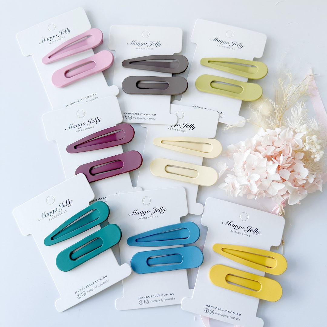 Pastel Coated Alligator Hair Clips: Non-slip Duck Beak Clips (2 Piece ...