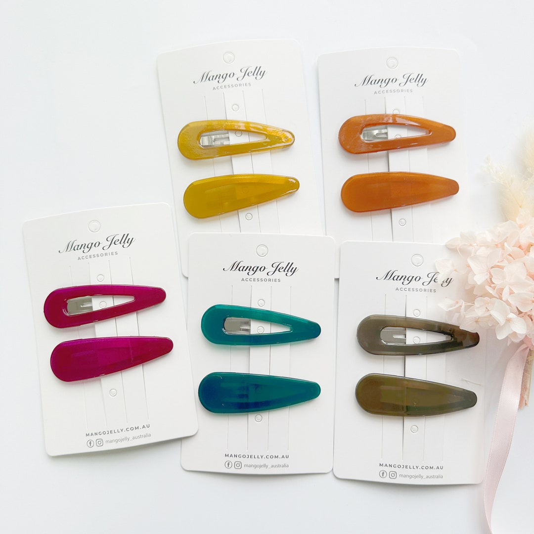 Large Acrylic Hair Clips: Autumn Winter Drop Hairpins (2 Pieces) - Etsy