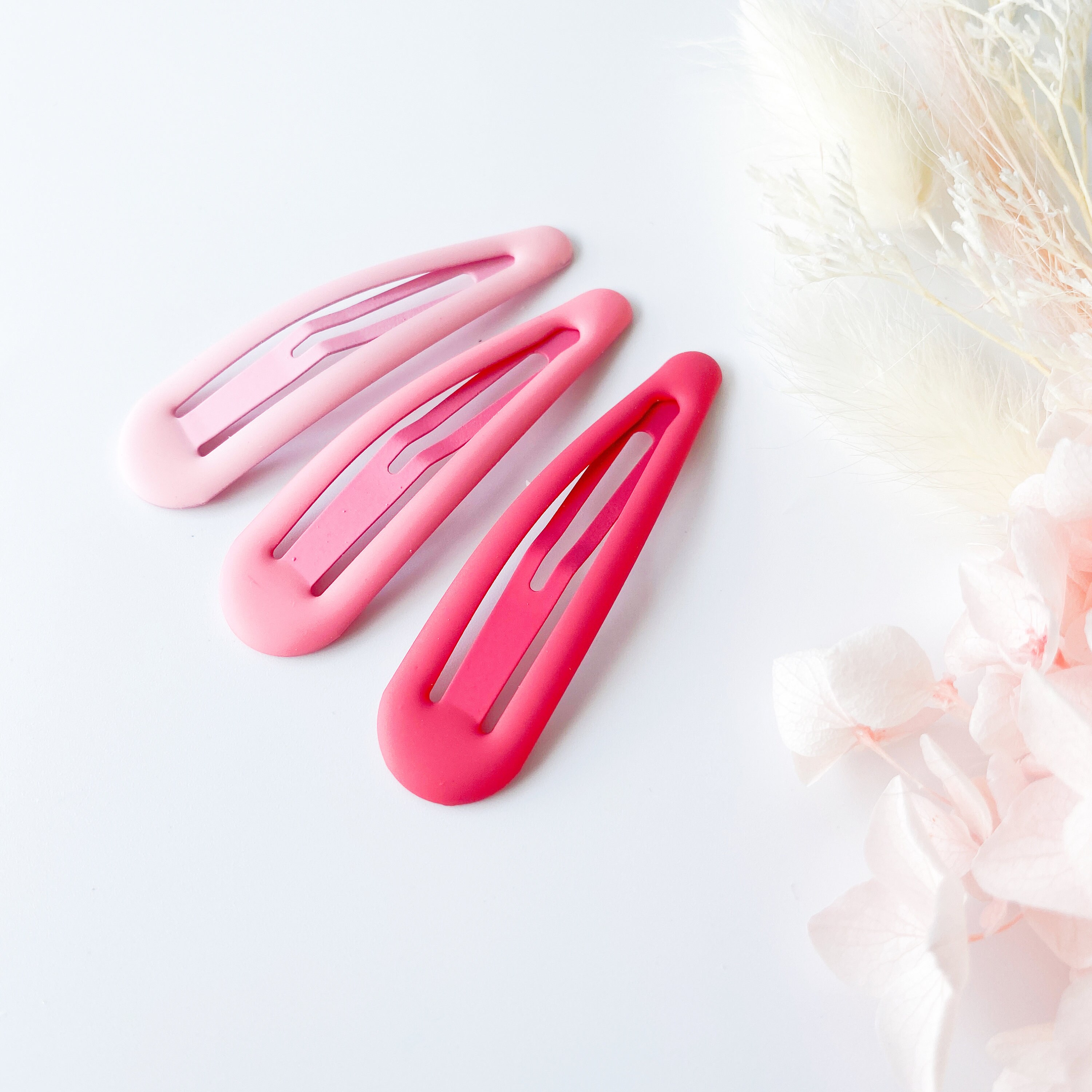 Large Snap Clips With Soft Pastel Coating Classic Shape Snap Clips ...