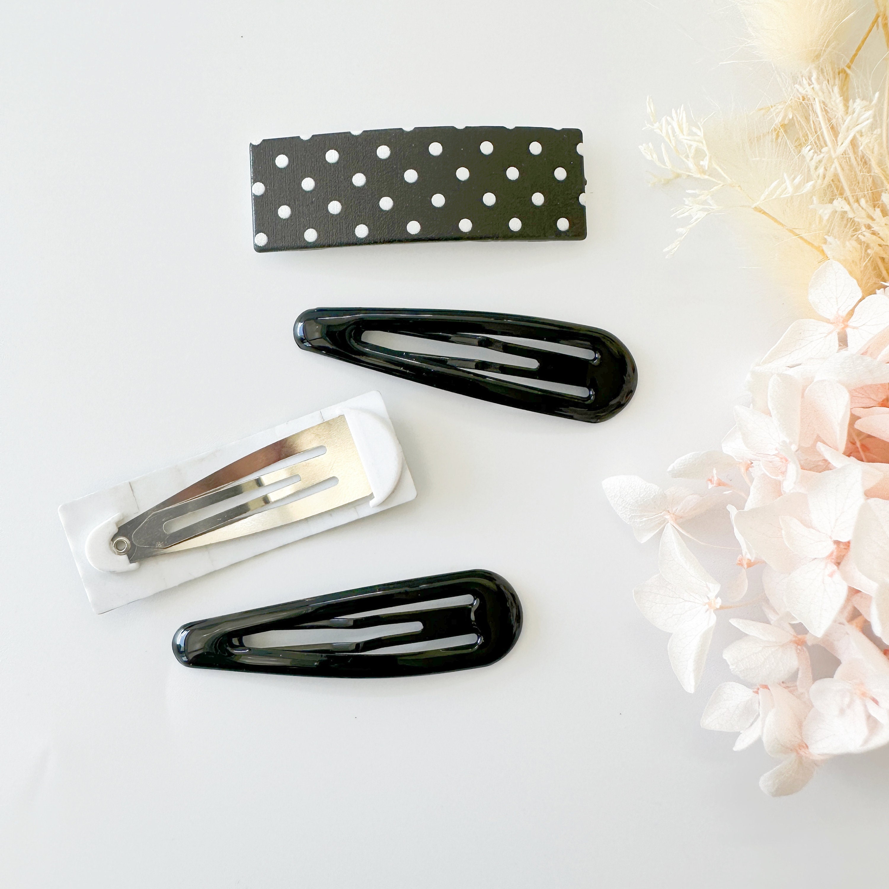 Large Snaps Clips With Gel Coated & Acrylic Printed Covered |4 Pieces ...