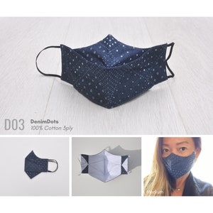 DENIM ORIGAMI 3D Mask, Reusable Face Mask, Cotton Face Mask Australia ...