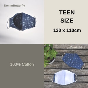 DENIM 3D Fitted Face Mask, Reusable Face Mask Australia, Cotton ...